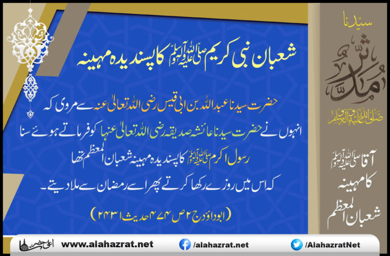 Shabaan Ka Mahina – Alahazrat.net